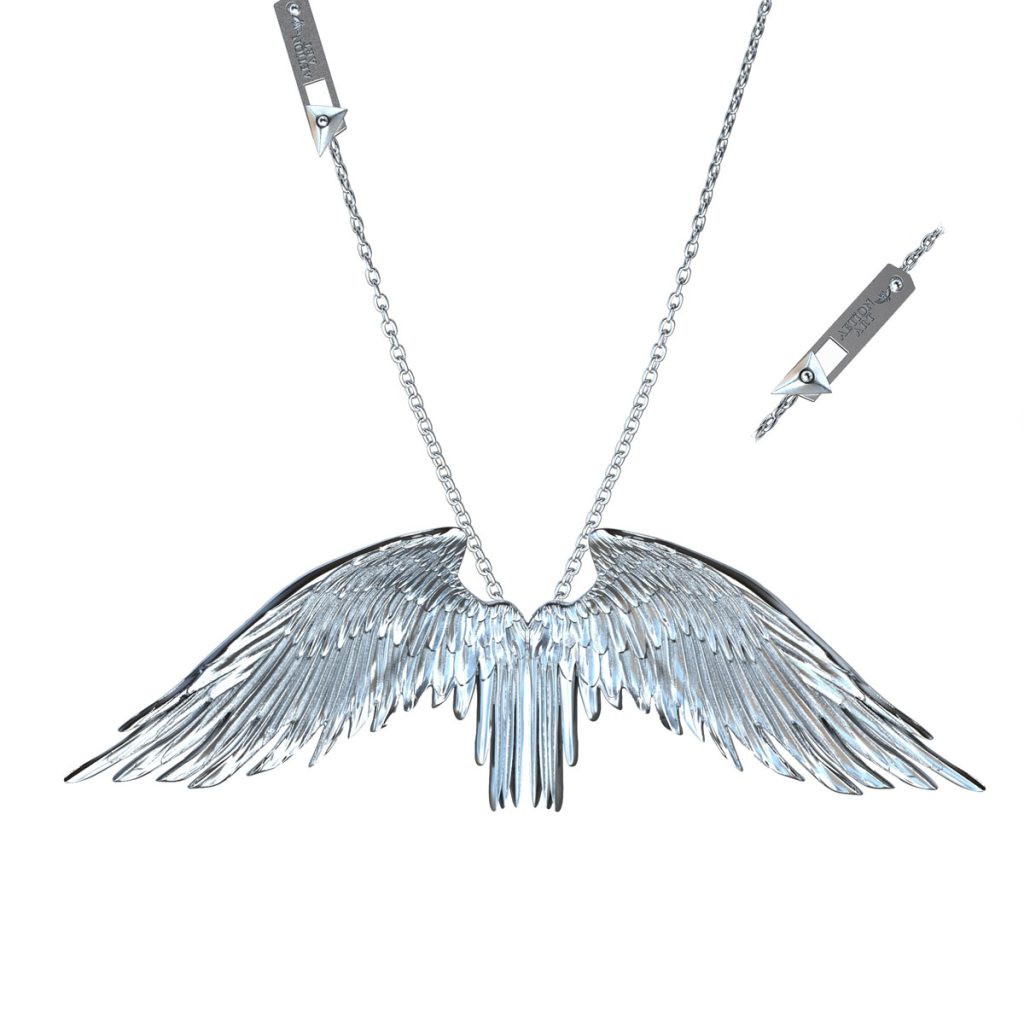 WINGS Pendant - Intricate Silver Piece of Jewelry - Aetion Art